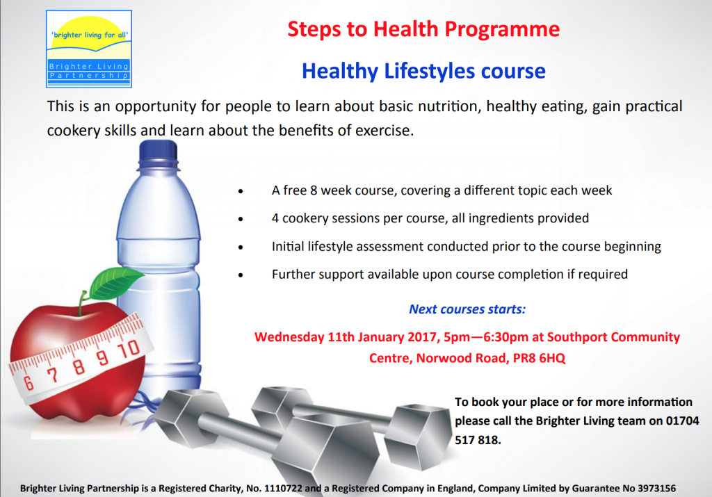 Steps to Health – Healthy Living Course - Brighter Living Partnership